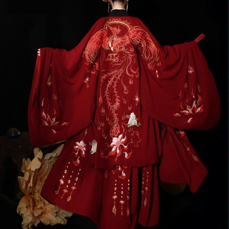 Fieryphoenix Embroidered Gown Set Women Traditional Chinese Hanfu Prom ...