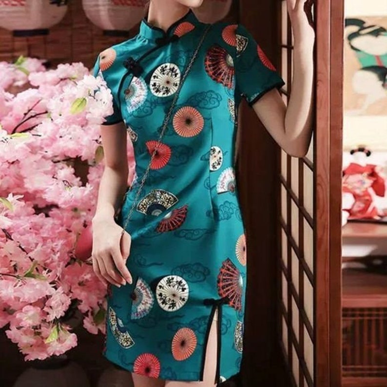 Honeypop Qipao Cheongsam Minidress Traditional Chinese Dress - Etsy