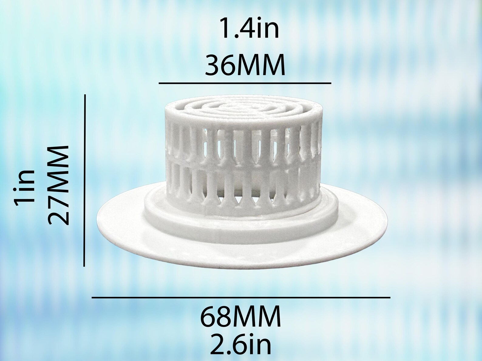 Shower Hair Catcher | 3D Printed PLA | Eco-friendly Drain Cover | Set ...
