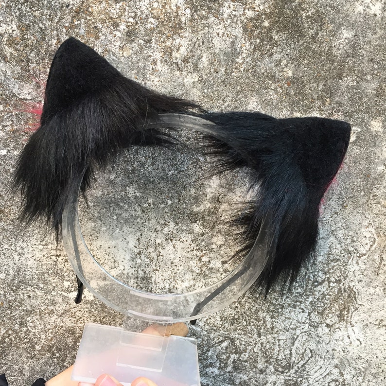 Cat Ears Cosplay Black Cat With Red Hair Cat Headband Cos Animal ...