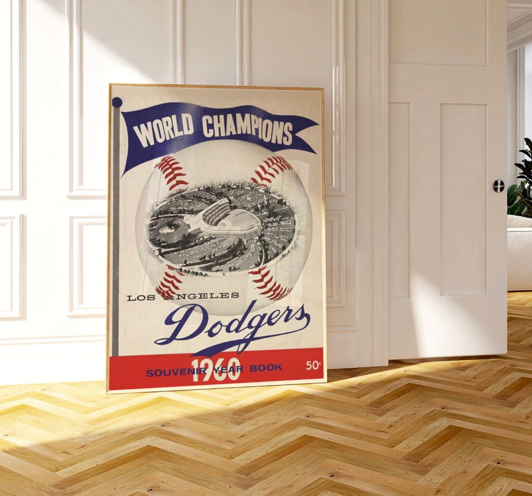 Vintage 1960 Dodgers Poster World Champions Print LA Dodgers - Etsy