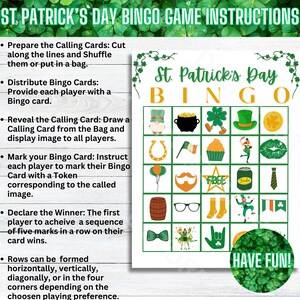 30 St. Patrick's Day Bingo Card Game Printable, St. Patty Board Game ...