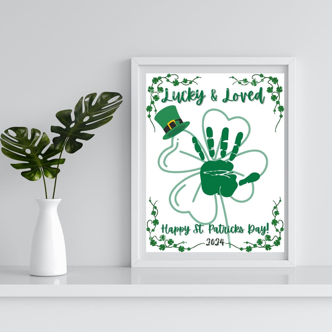 Lucky and Loved Handprint Craft,printable St Patrick Handprint Art ...