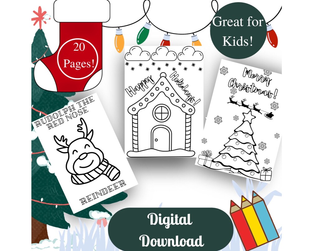 Christmas Coloring Pages Printable, Santa & Holiday Activities ...