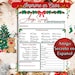 Spanish Secret Santa Questionnaire Template Amigo Secreto Navidad ...