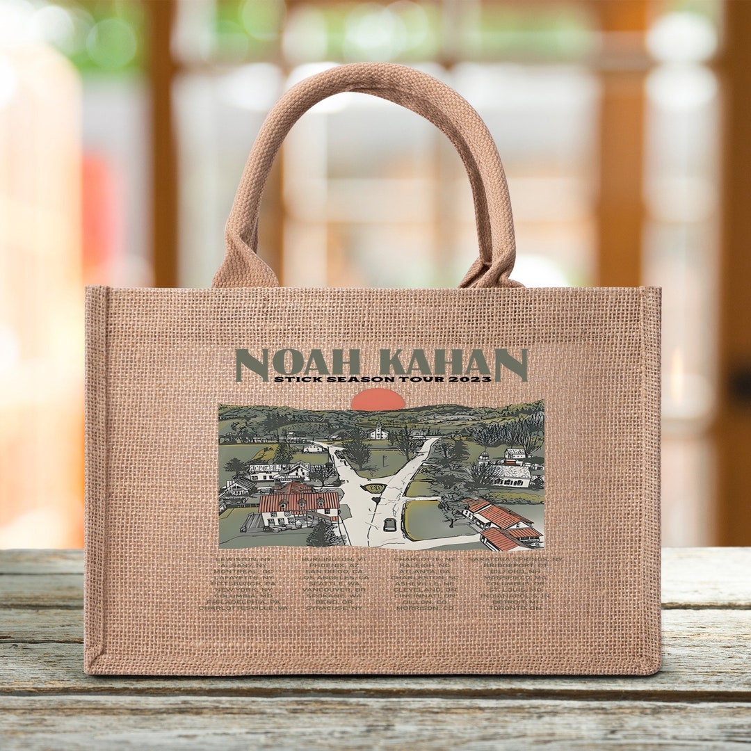 Noah Kahan Jute Burlap Tote Bags, Vintage Jute Tote Bag, Personalized Burlap Tote Bags, Gift for ...