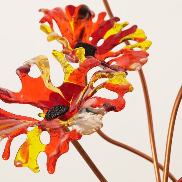 Fused Glass Flowers - Etsy