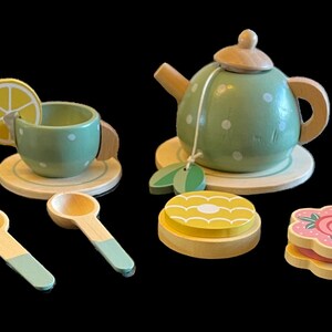 Wooden Afternoon Tea Set Sensory Play Toy - Etsy