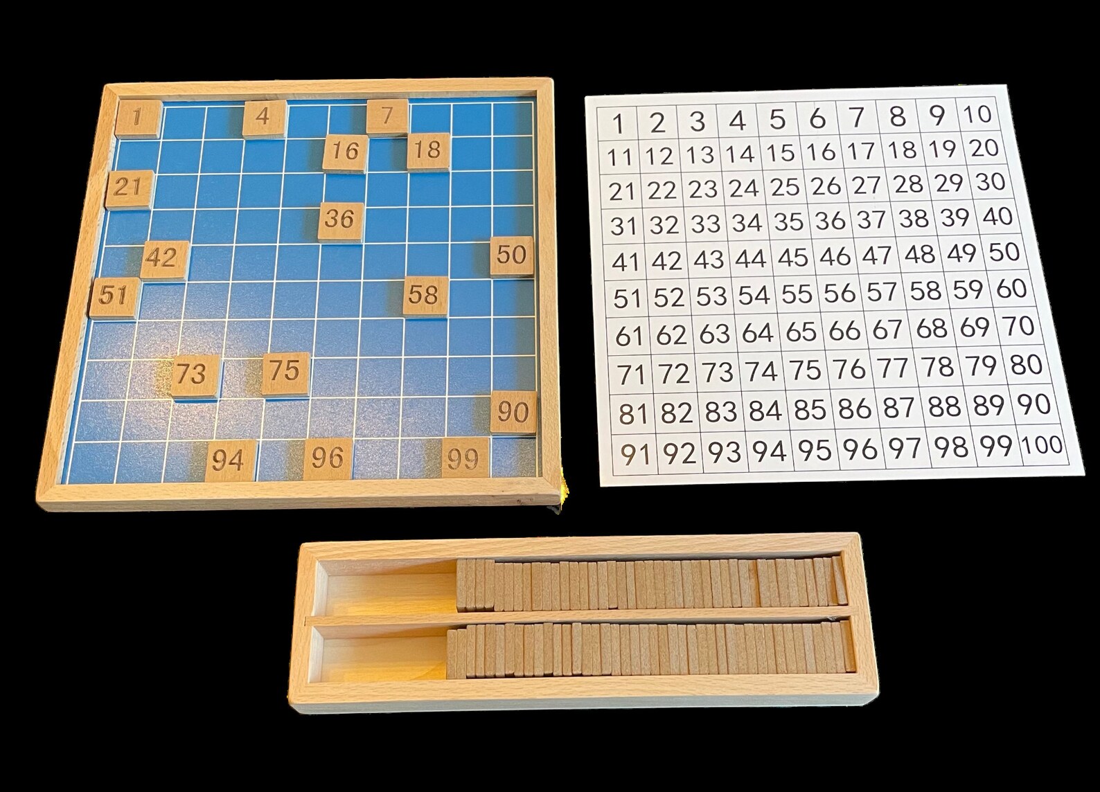 Montessori 100 Board Wooden Educational Numbers Board - Etsy