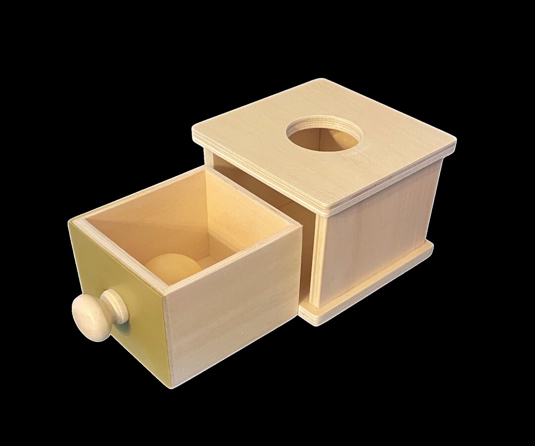 Ball Drop Box Drawer Montessori Wooden Educational Sensory & Learning ...