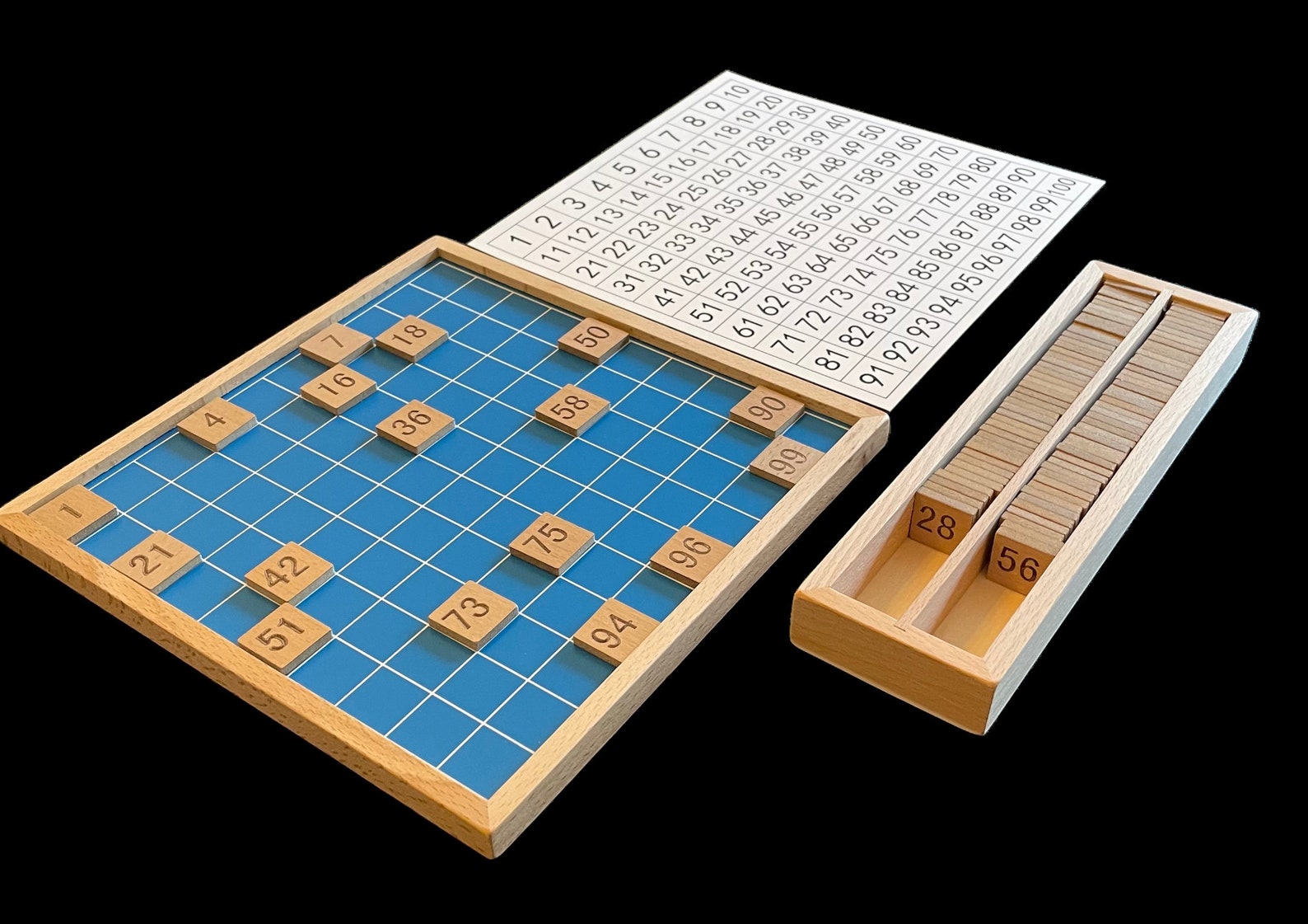 Montessori 100 Board Wooden Educational Numbers Board - Etsy