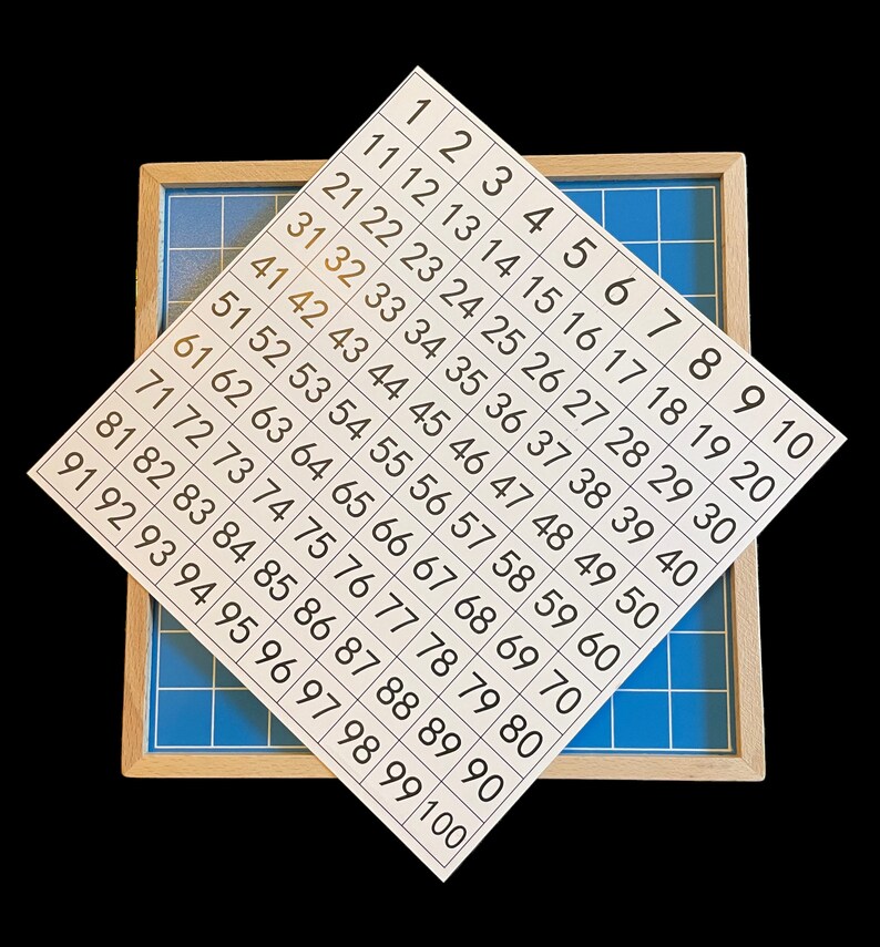 Montessori 100 Board Wooden Educational Numbers Board - Etsy