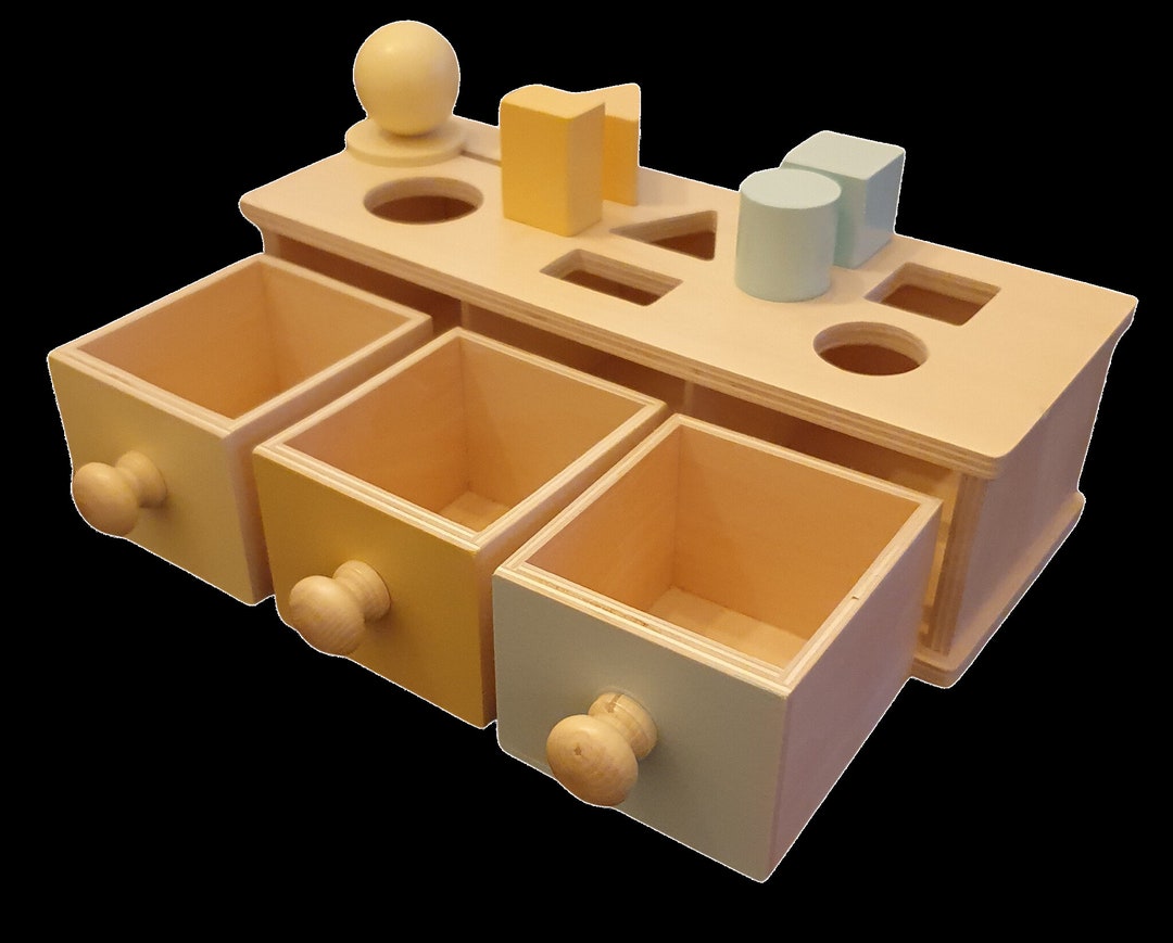 Montessori Multi Shape Sorting Drawers Wooden Toys Educational ...