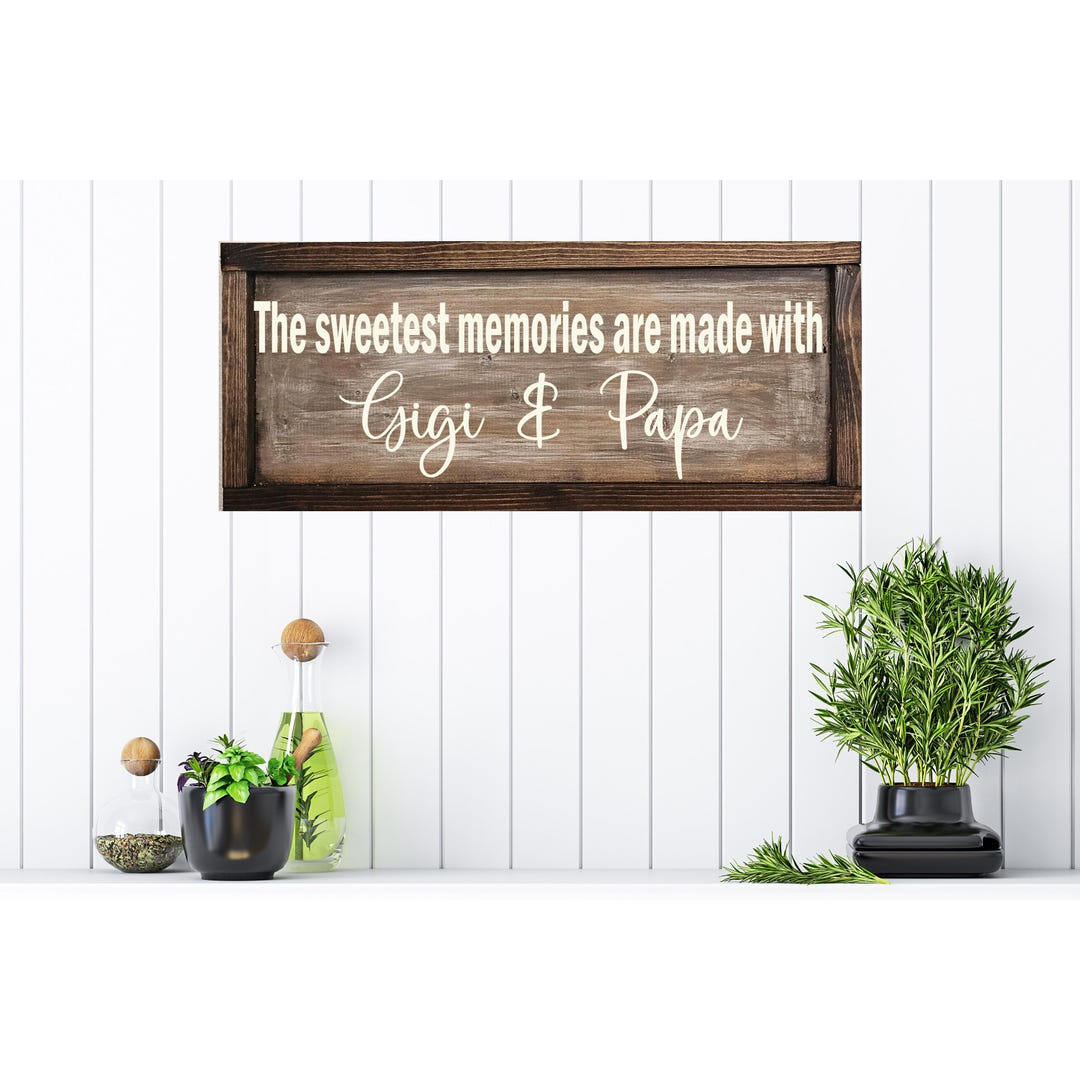 Personalized Grandparent Wood Sign, Wood Farmhouse Personalized ...