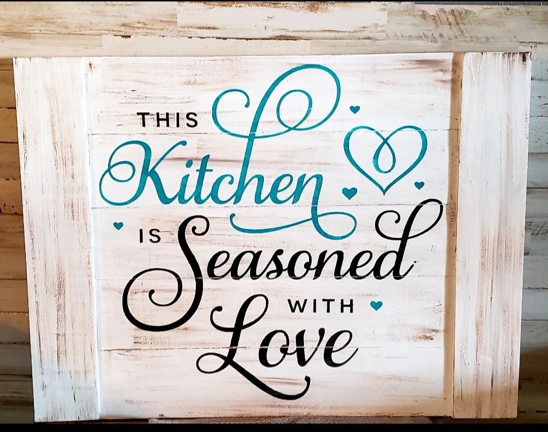 Wood Plank Farmhouse Kitchen Wall Decor, Modern Farmhouse Kitchen Wood ...
