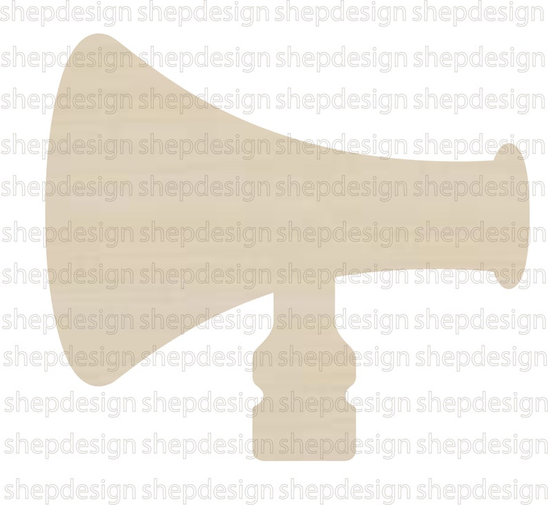 Unfinished Wood Shapes Megaphone Unfinished Ready to Paint Sign Shapes ...