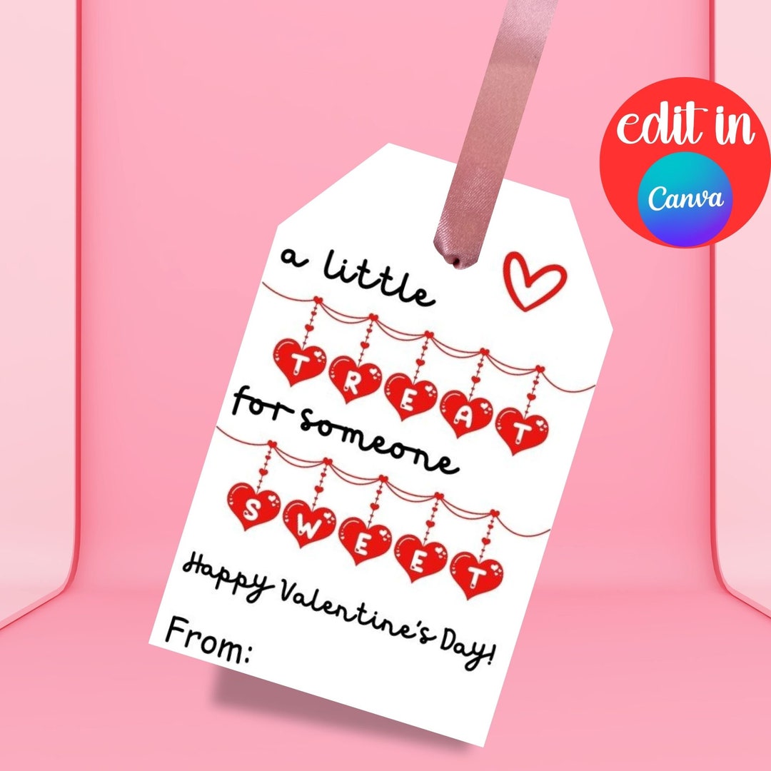 Valentine's Day Tag, Valentine Gift Label, Kids School Printable ...