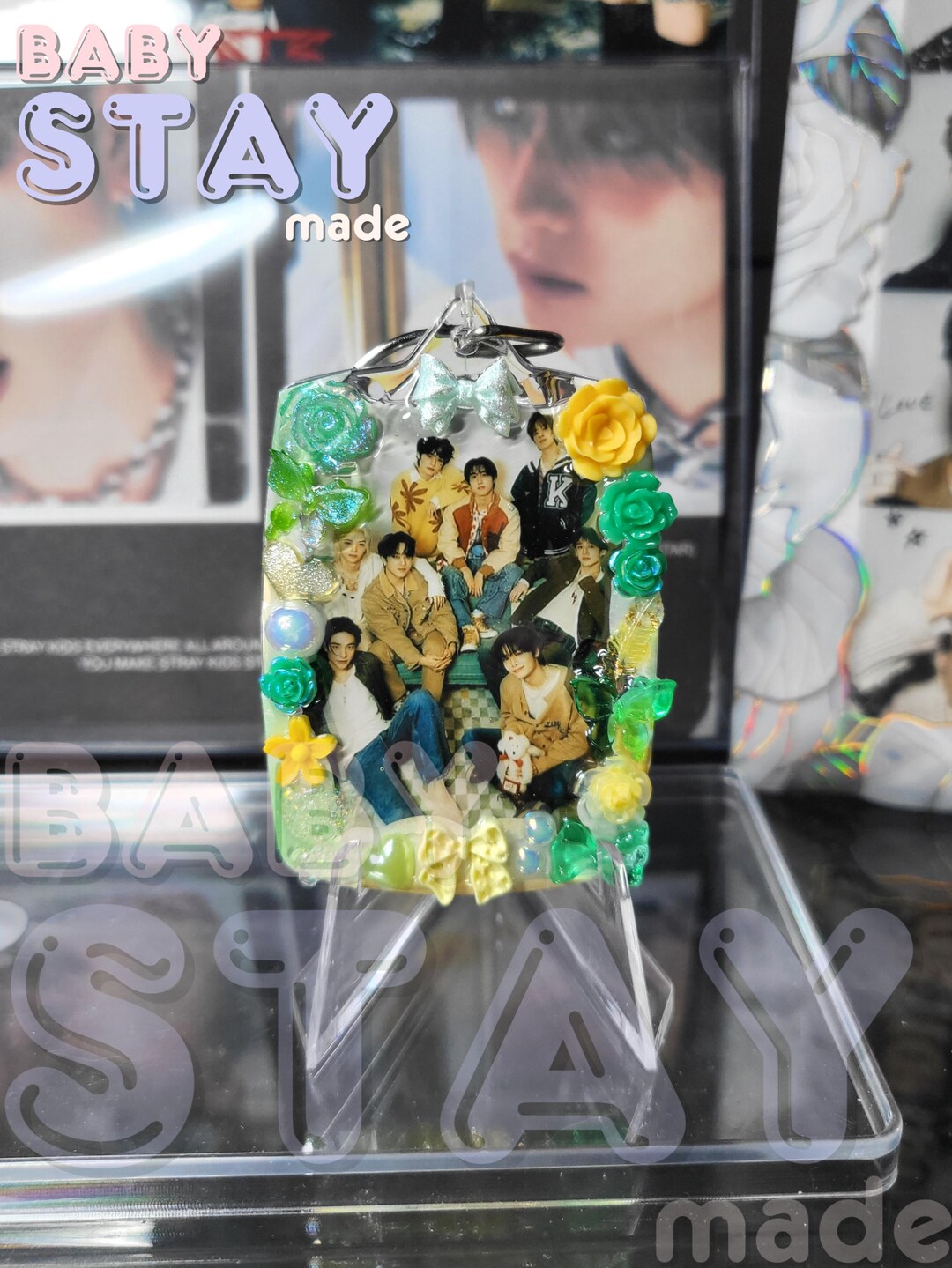 Stray Kids SKZ OT8 Photo Kpop Deco Acrylic Keychain PC Photocard Holder ...