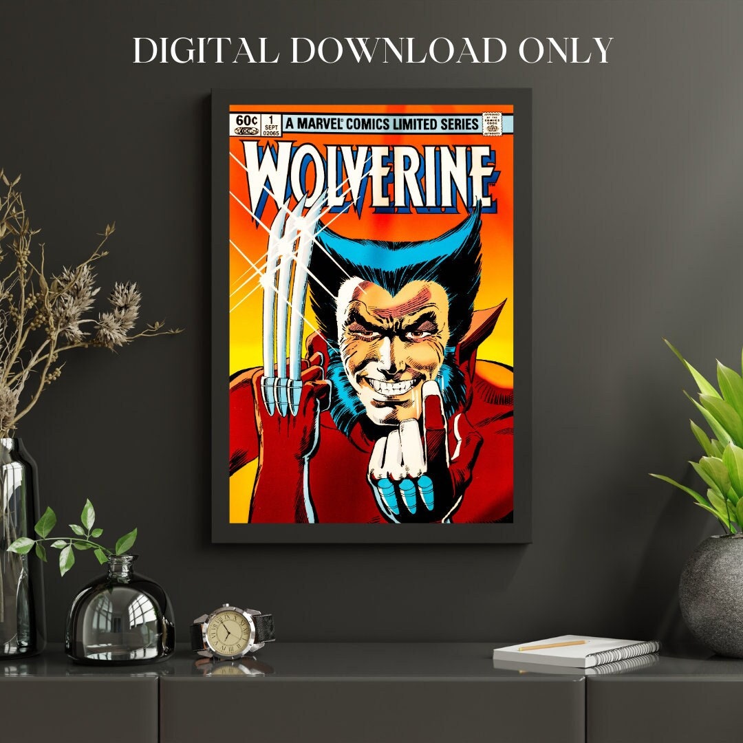 Wolverine Retro Vintage Comic Poster Digital Download - Etsy