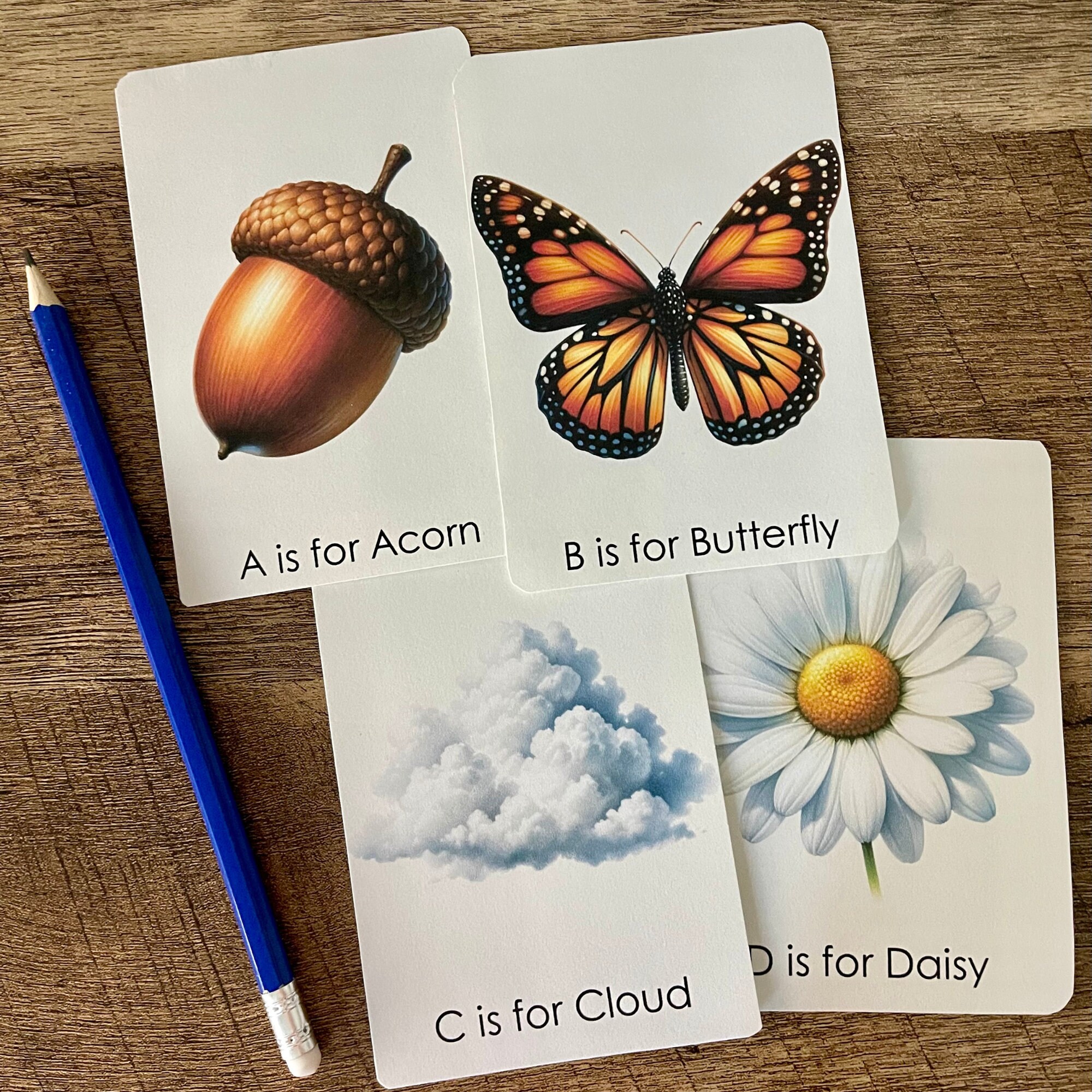 A-Z Nature Themed Printable Flashcards ABC Flashcards Flashcards for ...