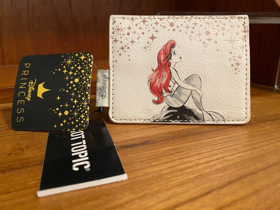 Loungefly Disney the Little Mermaid Ariel Rock Rose Gold Cardholder NWT ...