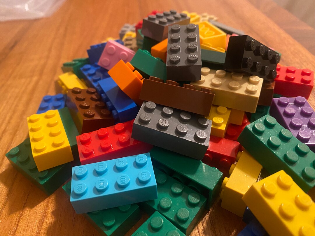 50 Bricks 2 X 4 Bricks Reclaimed 100% Genuine LEGO® - Etsy