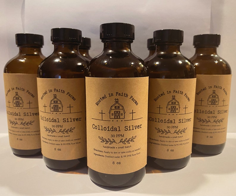 Colloidal Silver 8oz Glass Amber Bottle - Etsy