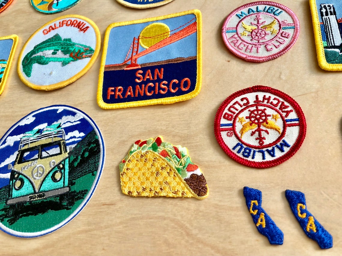 Embroidered Iron on Patch Set, Nature Hiking Trail Patch, Iron on ...