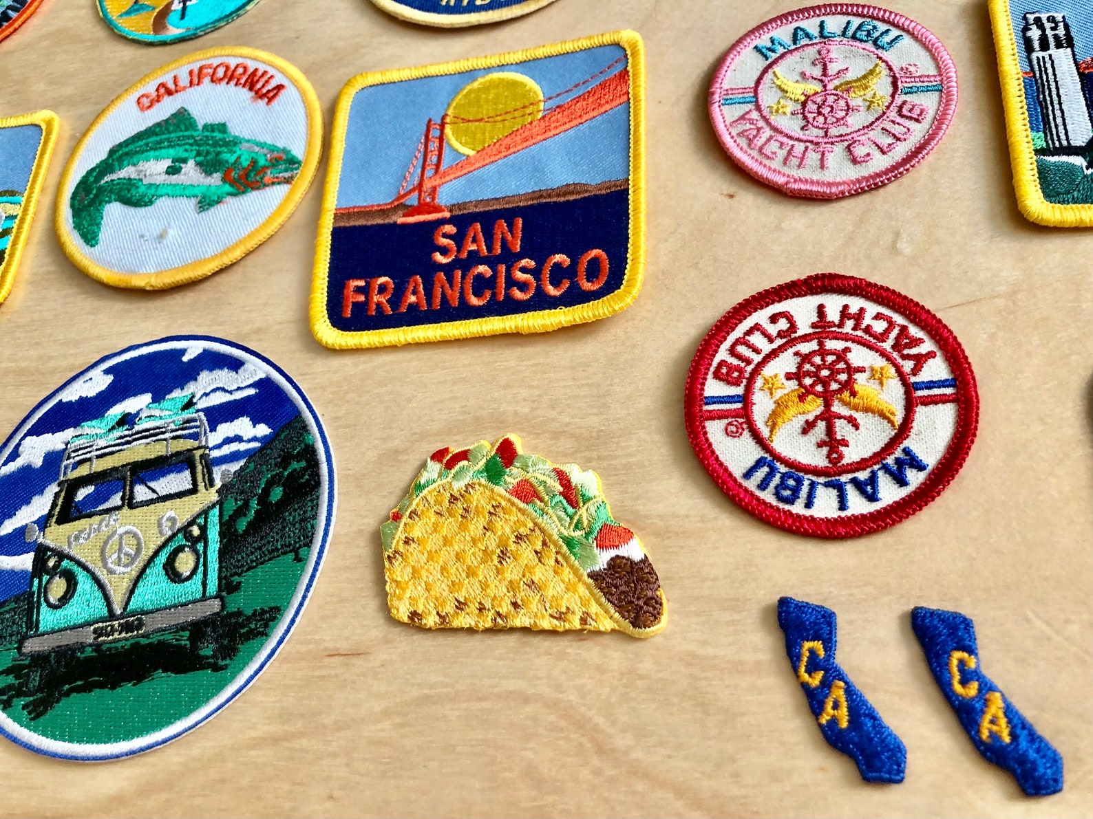 Embroidered Iron on Patch Set, Nature Hiking Trail Patch, Iron on ...