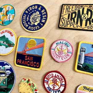 Embroidered Iron on Patch Set, Nature Hiking Trail Patch, Iron on ...