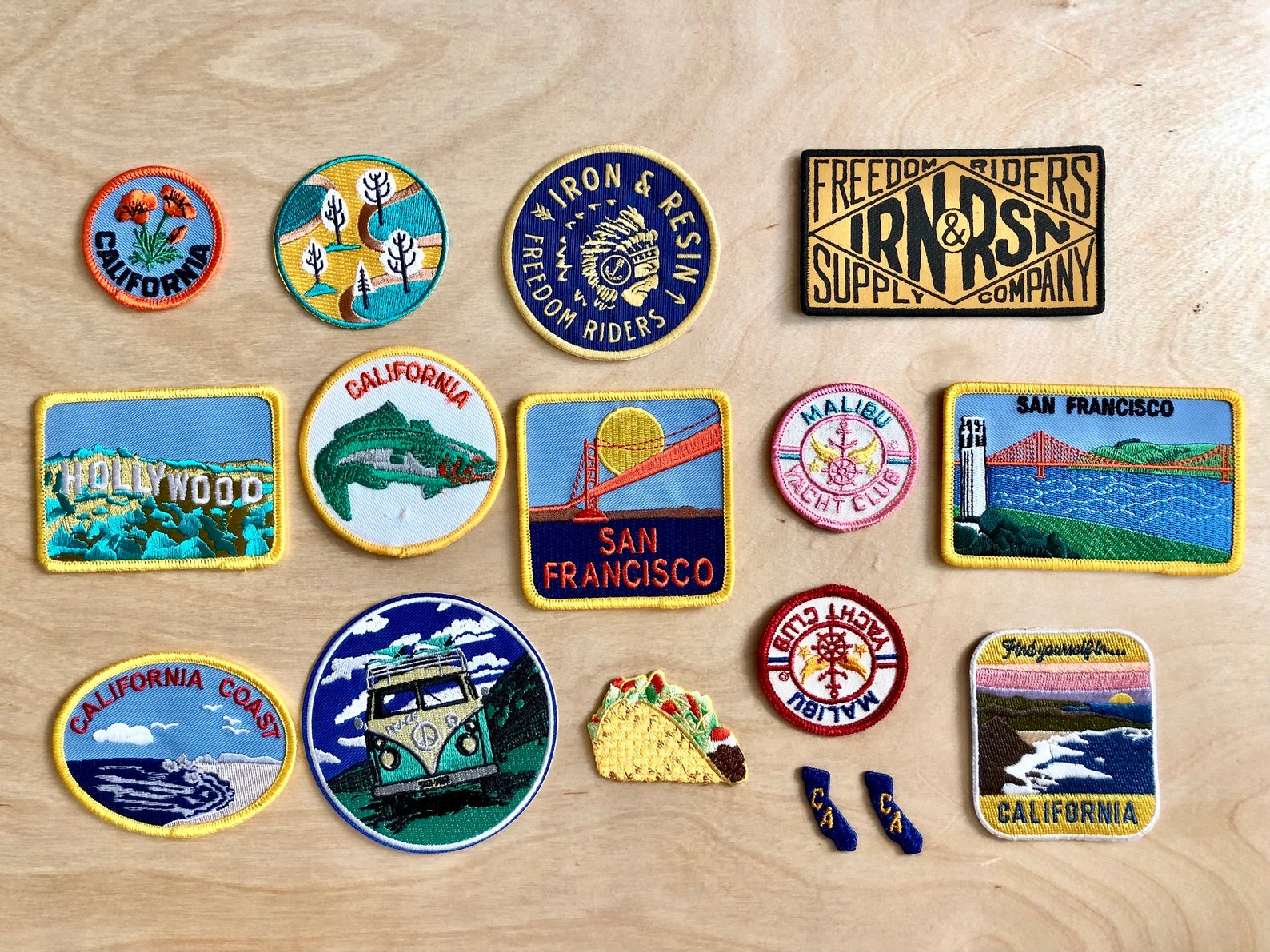 Embroidered Iron on Patch Set, Nature Hiking Trail Patch, Iron on ...