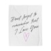 Love Note Plush Blanket, Cozy Romance for Warm Nights, Velveteen Throw ...