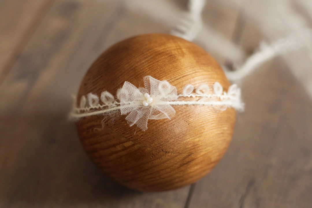 Tie Back Headbands Set for First Newborn Photo Shoot , Newborn Tiebacks ...