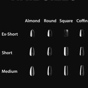 Press on Nail Sizing Kit, Fake Nail Sizing Kit, Nail Sizing Kit, Sizing ...