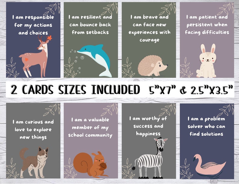 Affirmation Cards Printable for Kids Positive Affirmation Cards Daily ...