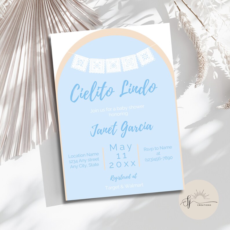Cielito Lindo Invitation, Baby Shower Invitation, Baby Shower Invite ...