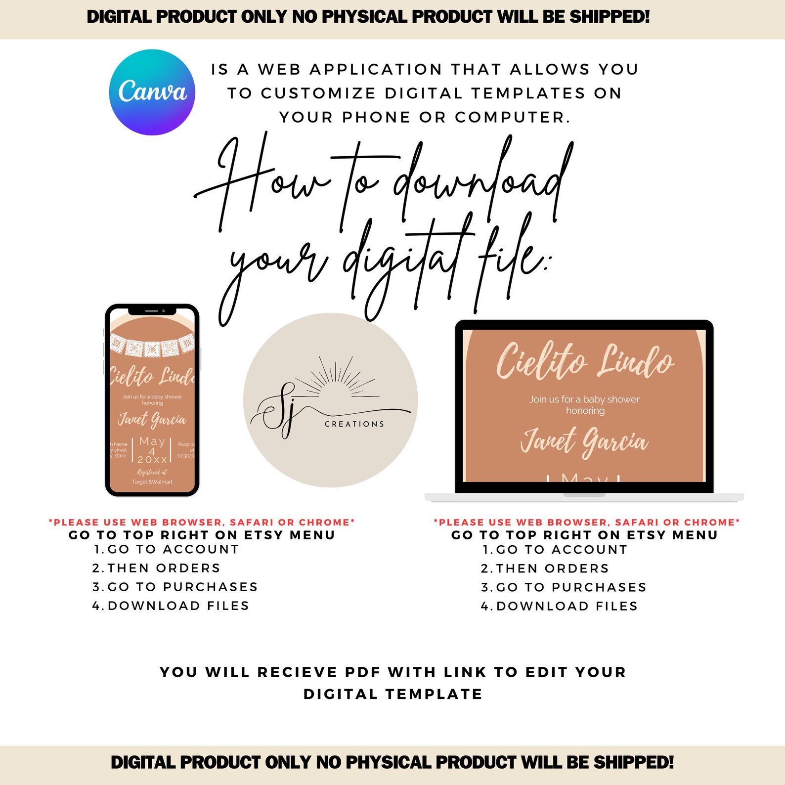 Cielito Lindo Baby Shower Invitation: Boho Terracotta Invite (digital ...