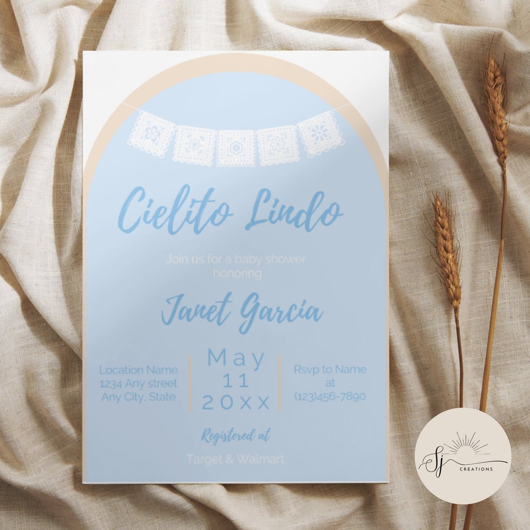 Cielito Lindo Invitation, Baby Shower Invitation, Baby Shower Invite ...
