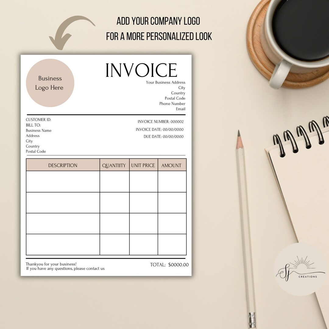 Invoice Template, Business Invoice, Digital Invoice Template, Business ...