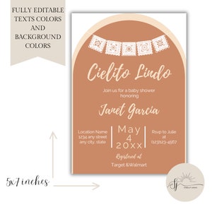 Cielito Lindo Baby Shower Invitation: Boho Terracotta Invite (digital ...