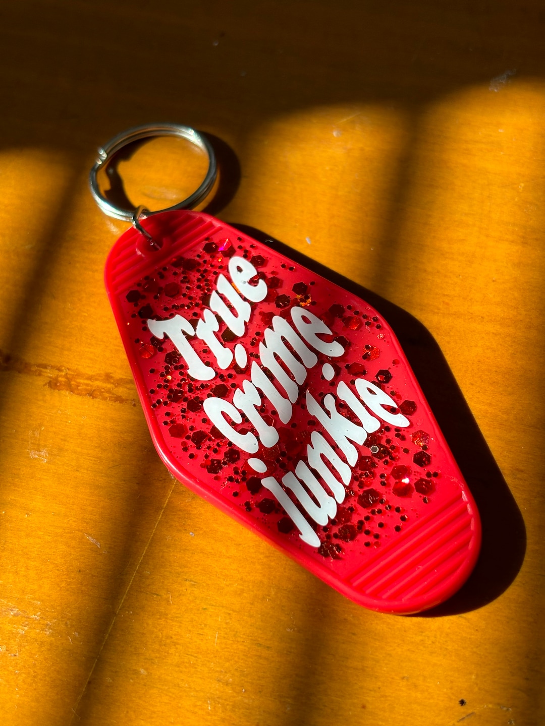 True Crime Junkie Keychain - Etsy