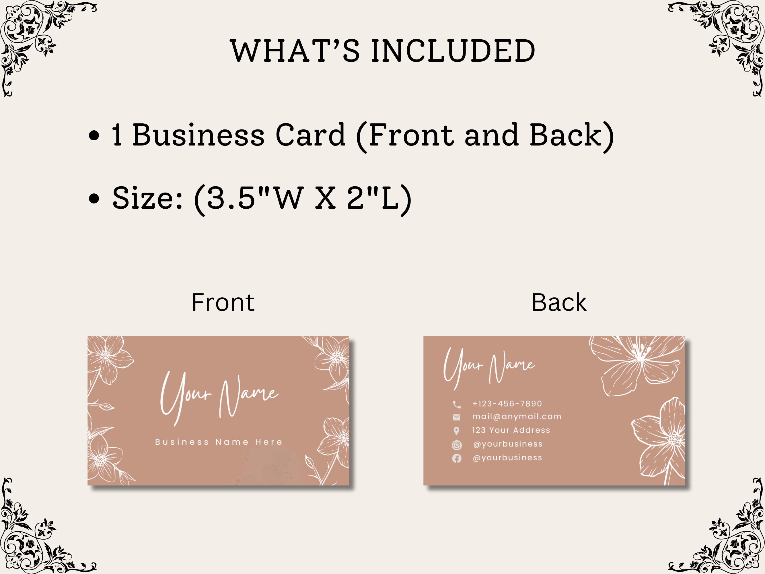 Business Card, Business Card Design, Biz Card Template, Calling Card ...