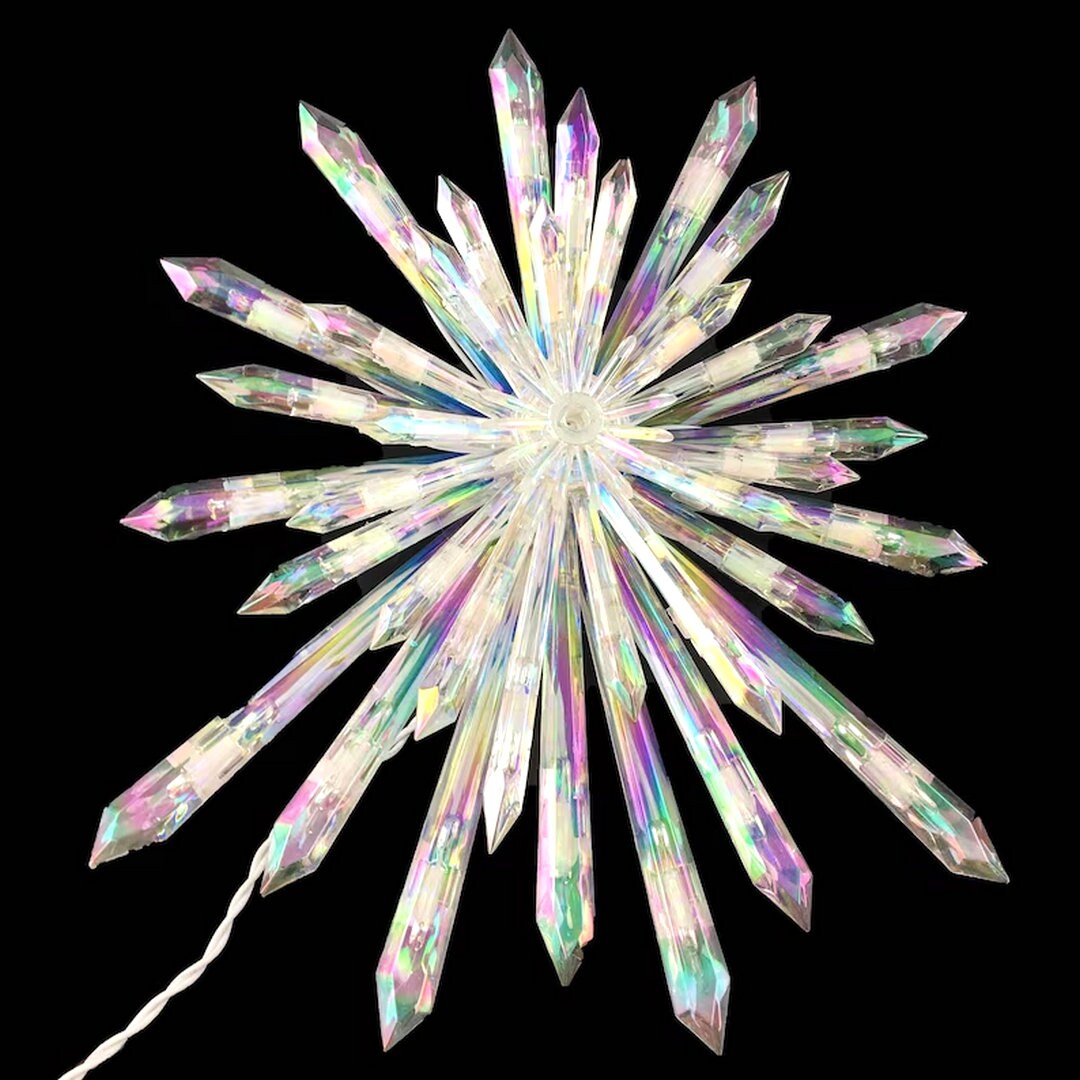 14 Lighted Starburst Snowflake Tree Topper Christmas - Etsy