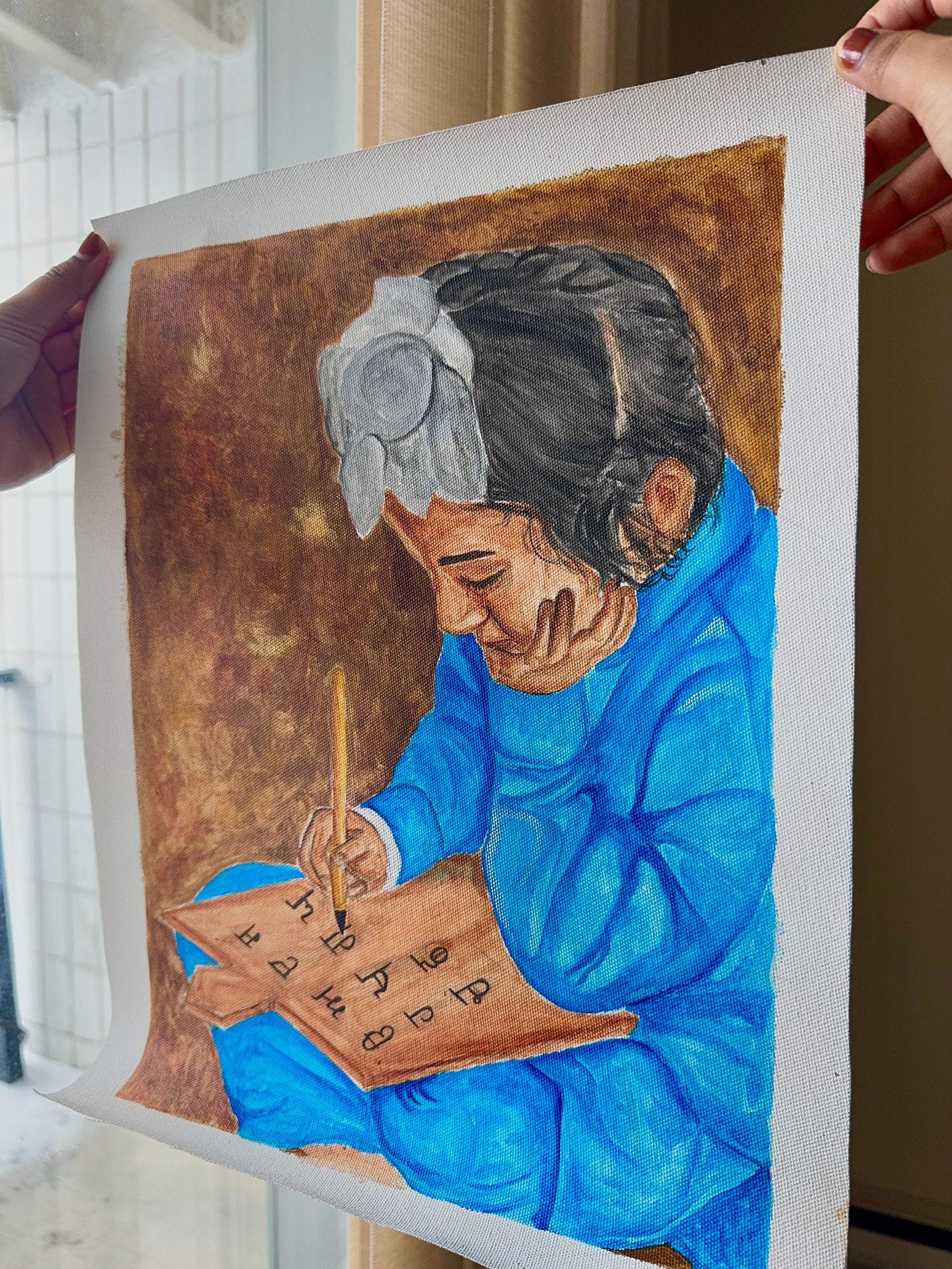 Gurmukhi Punjabi Maa Boli Handmade Canvas Poster Acrylic Punjabi ...