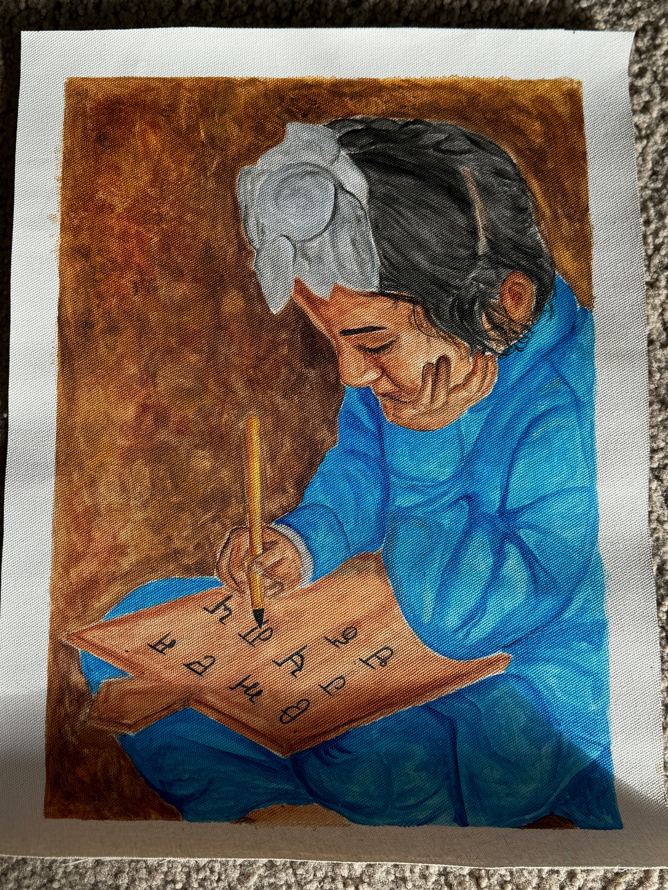 Gurmukhi Punjabi Maa Boli Handmade Canvas Poster Acrylic Punjabi ...