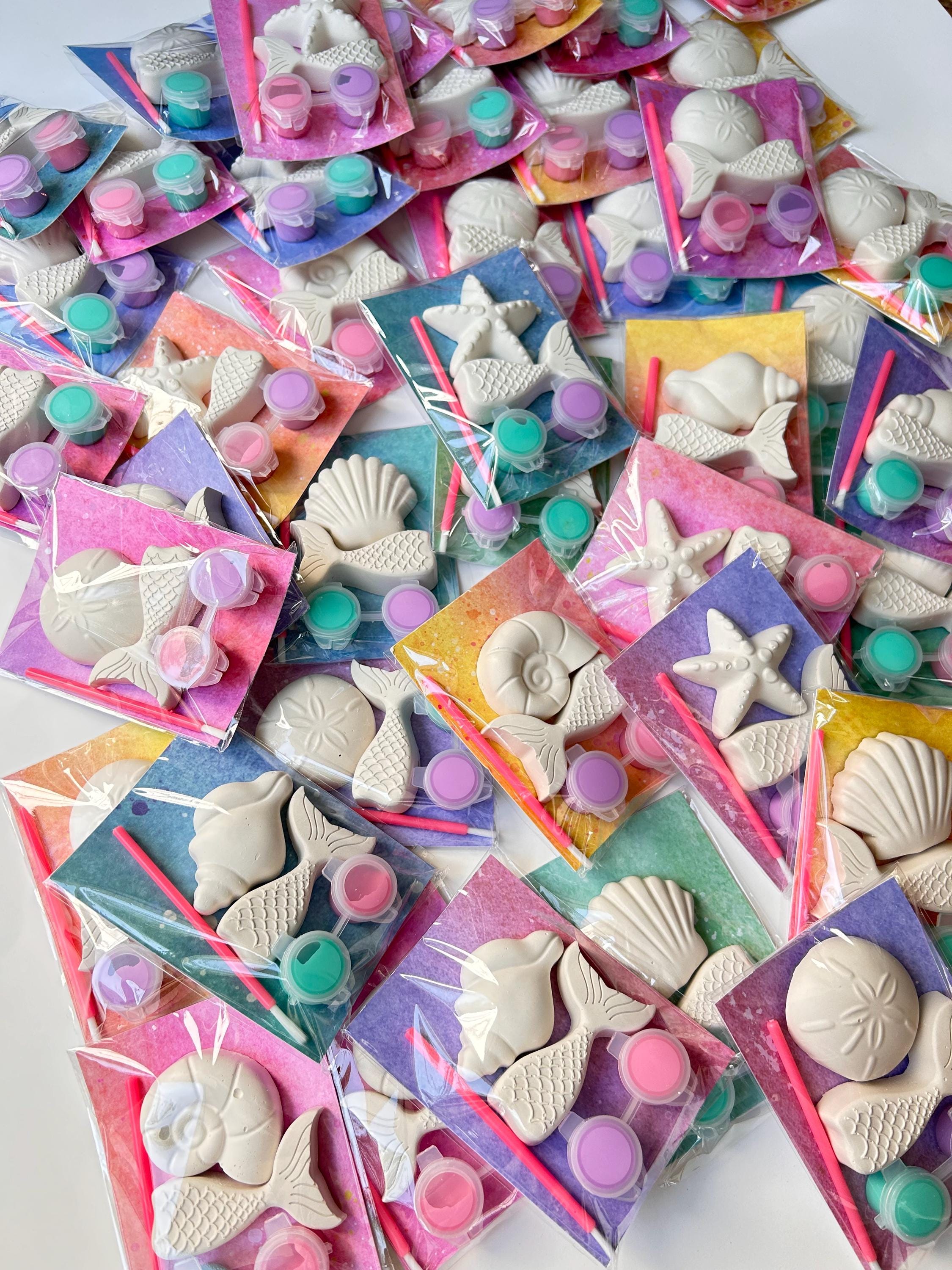 Mermaid Party Favor Paint Kits Theme Party Seashell Craft Birthday ...