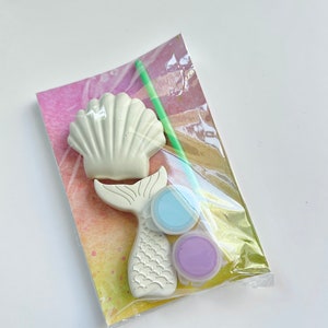 Mermaid Party Favor Paint Kits Theme Party Seashell Craft Birthday ...