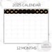 2025 Golden Bees Monthly Calendar Printable PDF, Instant Digital ...