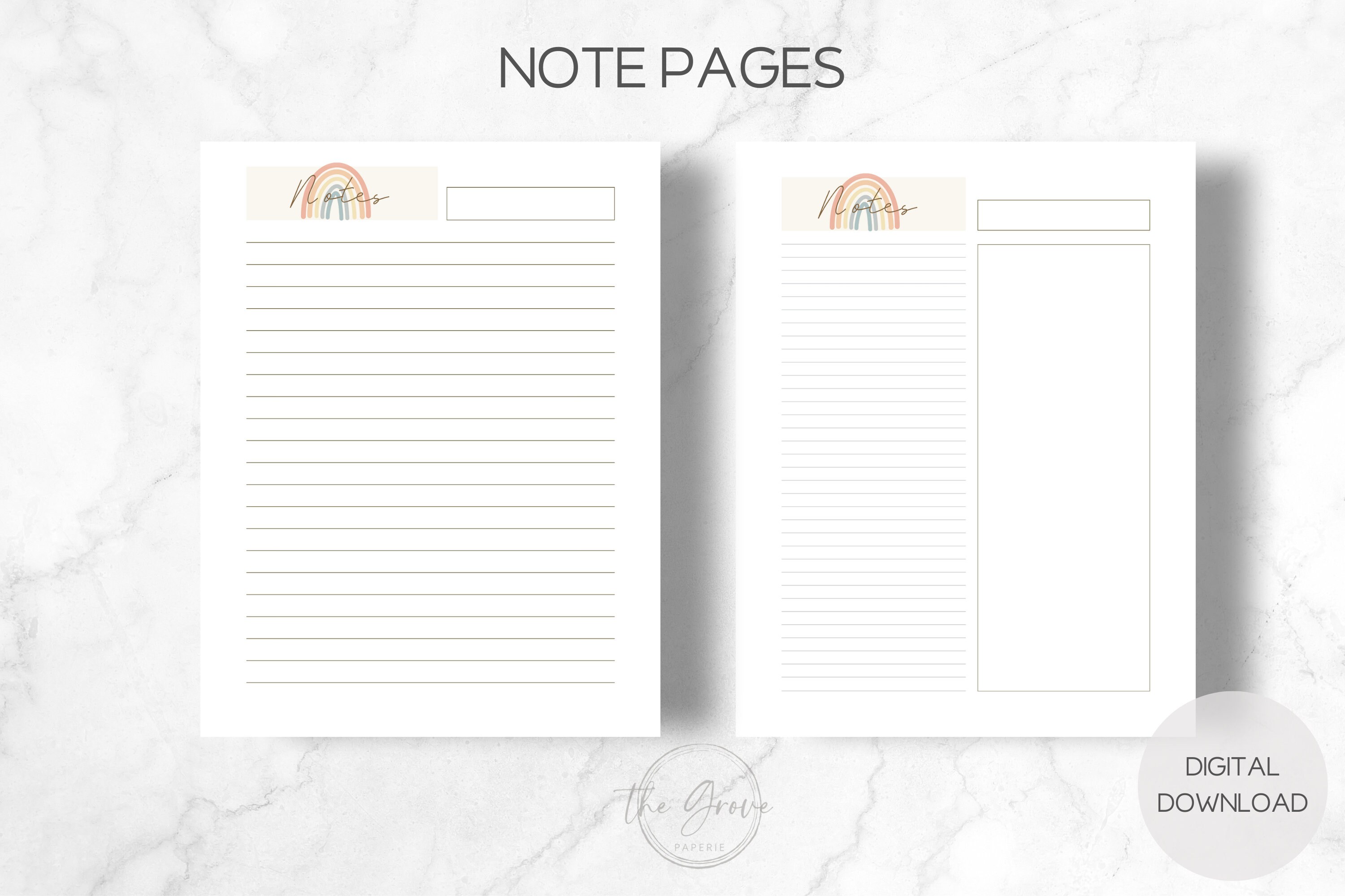 2024 Boho Rainbow Planner Printable PDF, Daily, Weekly, Month at a ...