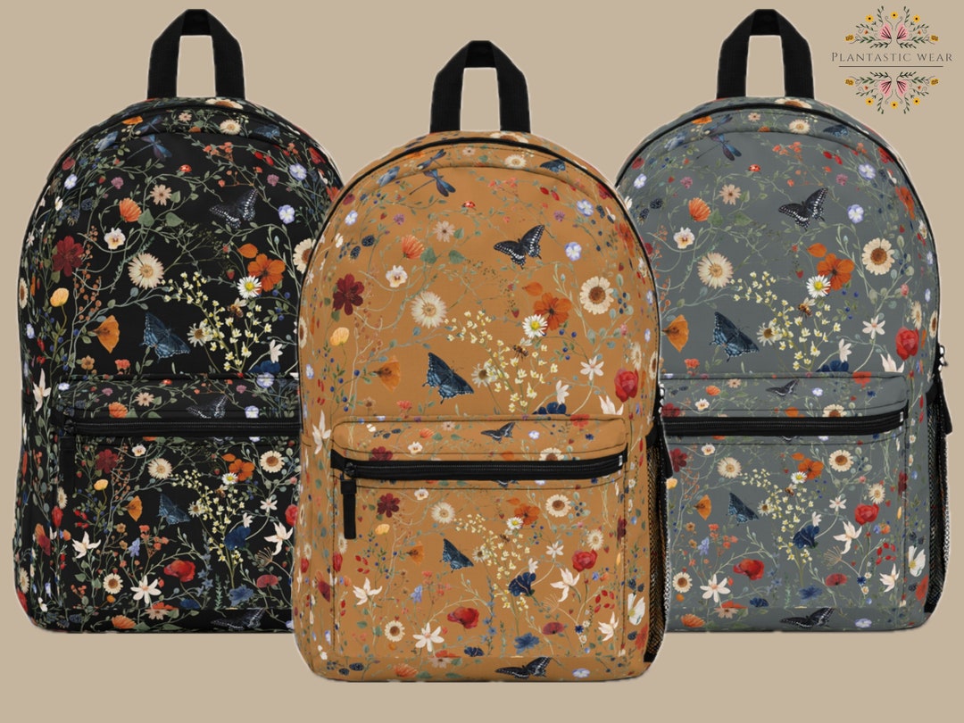 Boho Cottagecore Backpack Wildflower Backpack Garden Girl Beach ...